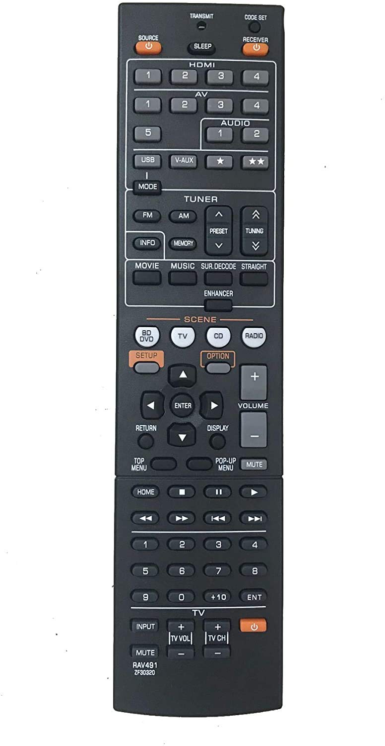 General Remote Control Fit for ZA113500 HTR-3065 HTR-3066 HTR-3066BL RX-V373 RAV461 RAV462 RAV332 RAV304 for Yamaha Receiver