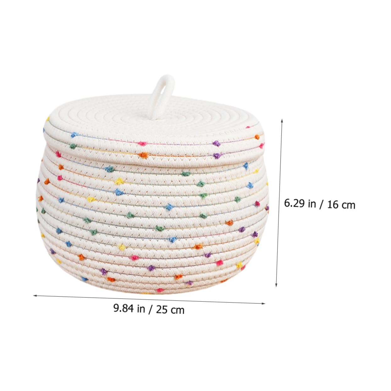 CHILDWEET Rope Storage Basket Round Storage Basket Small Baskets for Shelves Laundry Basket Woven Round Rattan Boxes Woven Storage Bin Rattan Storage Baskets Home Supplies Bedroom Organizer