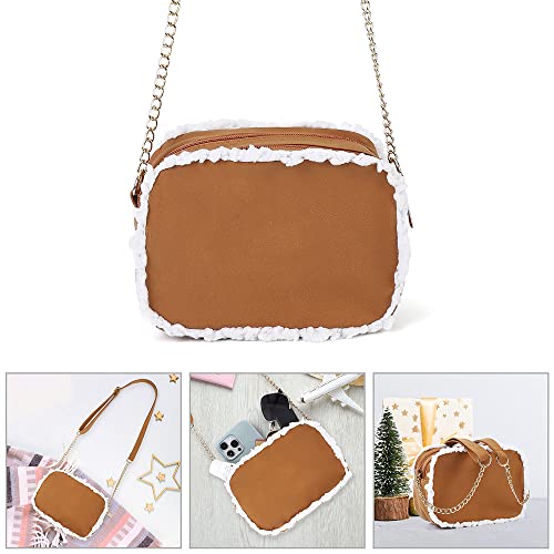Clearlove Small Retro Classic Fashion Design Messenger Shoulder Bag with Zipper Closure for Women(Brown)
