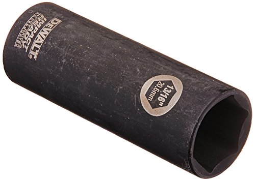 DEWALT DW22912 13/16-Inch IMPACT READY Deep Socket for 1/2-Inch Drive , Black