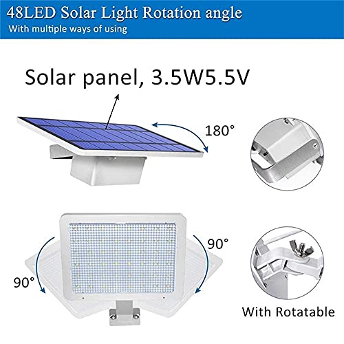 KLFJFD Solar Lights Outdoor,48 LEDs Solar Light for Outdoor Garden Wall Yard LED Security Lighting with Adjustable Lighting Angle,for Home Garden