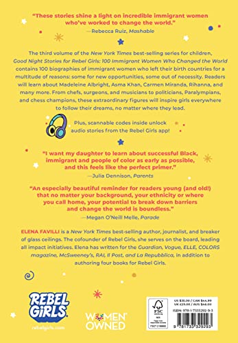 Good Night Stories for Rebel Girls: 100 Immigrant Women Who Changed the World