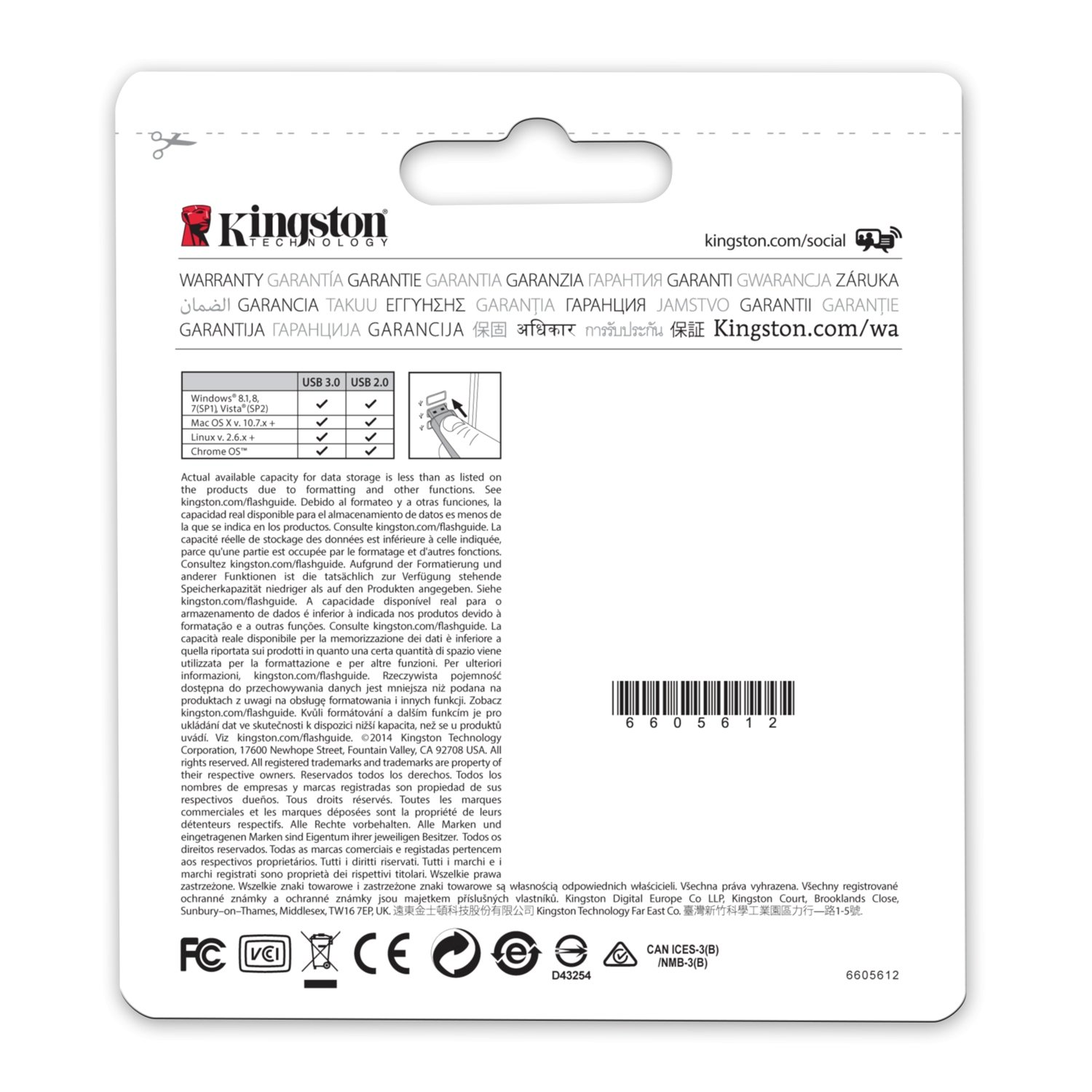Kingston Digital 128GB Data Traveler SE9 G2 USB 3.0 (DTSE9G2/128GB)