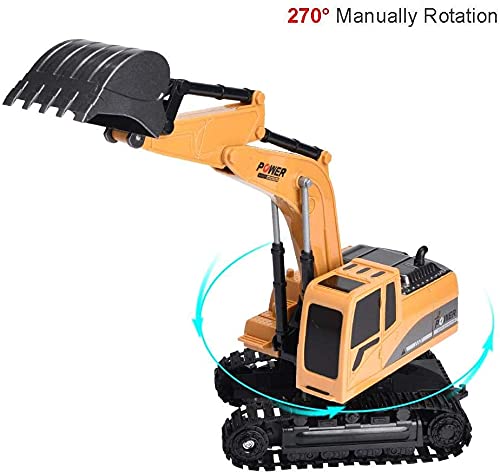 Remote Control Digger,Toy Digger Remote Control Digger Excavator Toys,Engineering Sand Digger Construction Vehicle Toy RC Excavator Toy Cars for Kids(Need to Install Batteries)