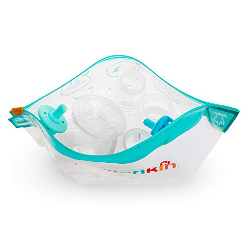 Munchkin Latch Microwave Sterilize Bags, 180 Uses, 6 Pack, Eliminates up to 99.9% of Common Bacteria , White, Small (8" x 11")