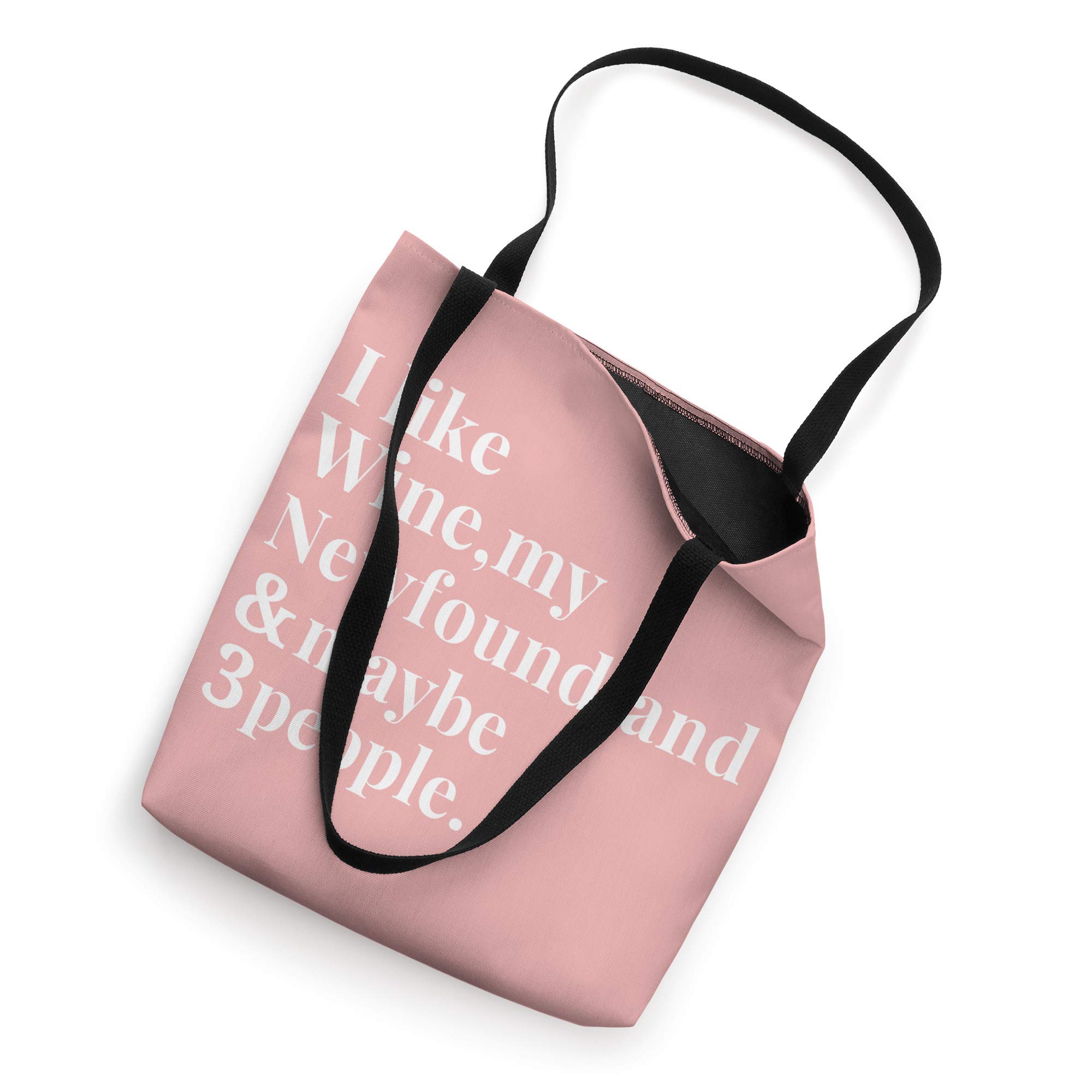 Newfoundland Funny Dog Owner Wine Lover Gift Women Men Tote Bag
