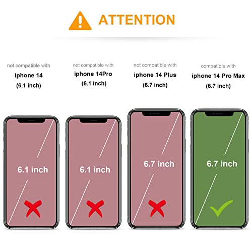 KIHUWEY Compatible with iPhone 14 Pro Max Wallet Case Credit Card Holder, Premium Leather Kickstand Flip Hidden Magnetic Clasp Durable Shockproof Protective Cover for 6.7 Inch (Black)