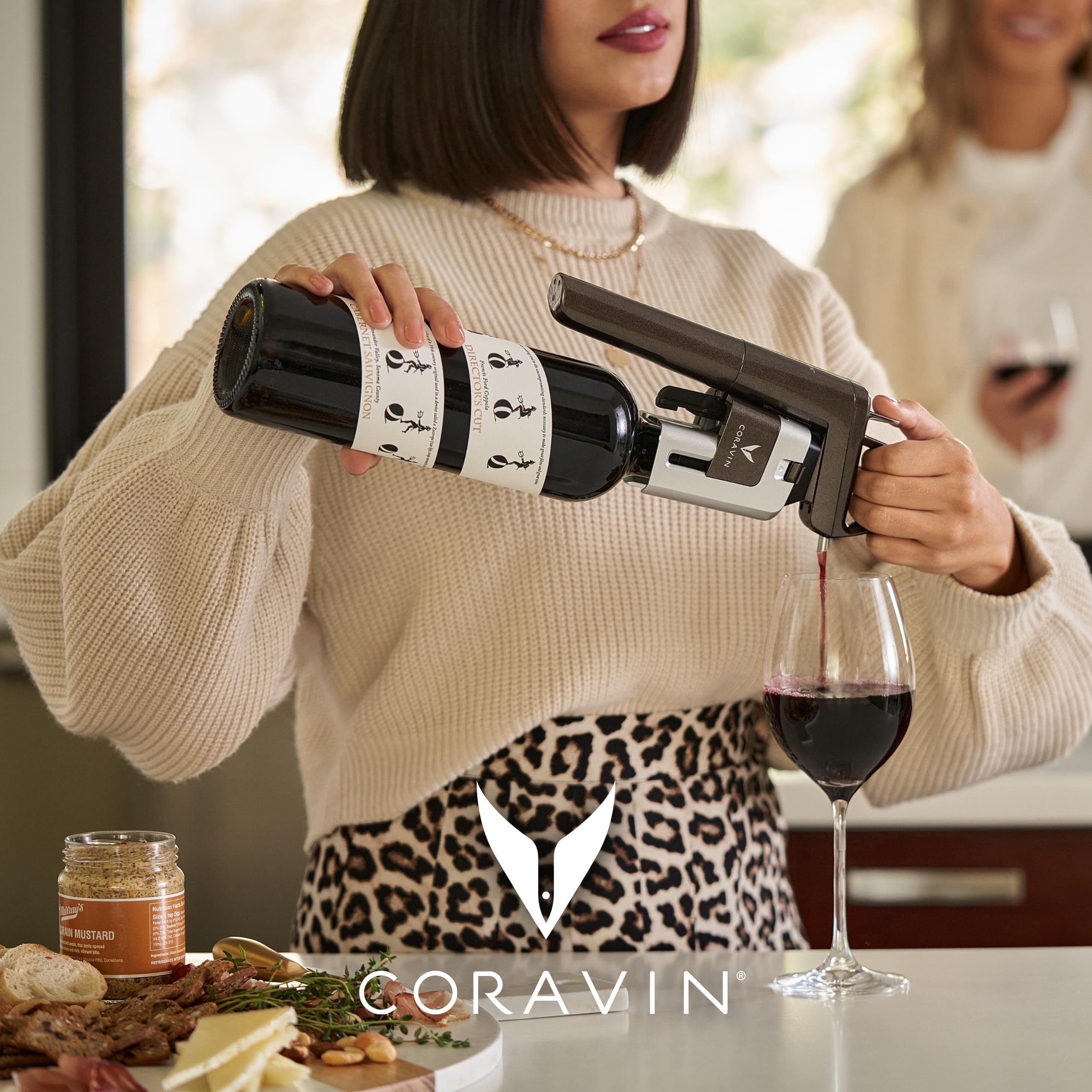 Coravin Pivot Plus Wine Preservation System - Preserve Wine for 4 Weeks - Pivot System, 1 Wine Aerator Attachment, 2 Capsules, 2 Wine Bottle Stoppers & 1 Bottle Sleeve - By-the-Glass Wine Saver