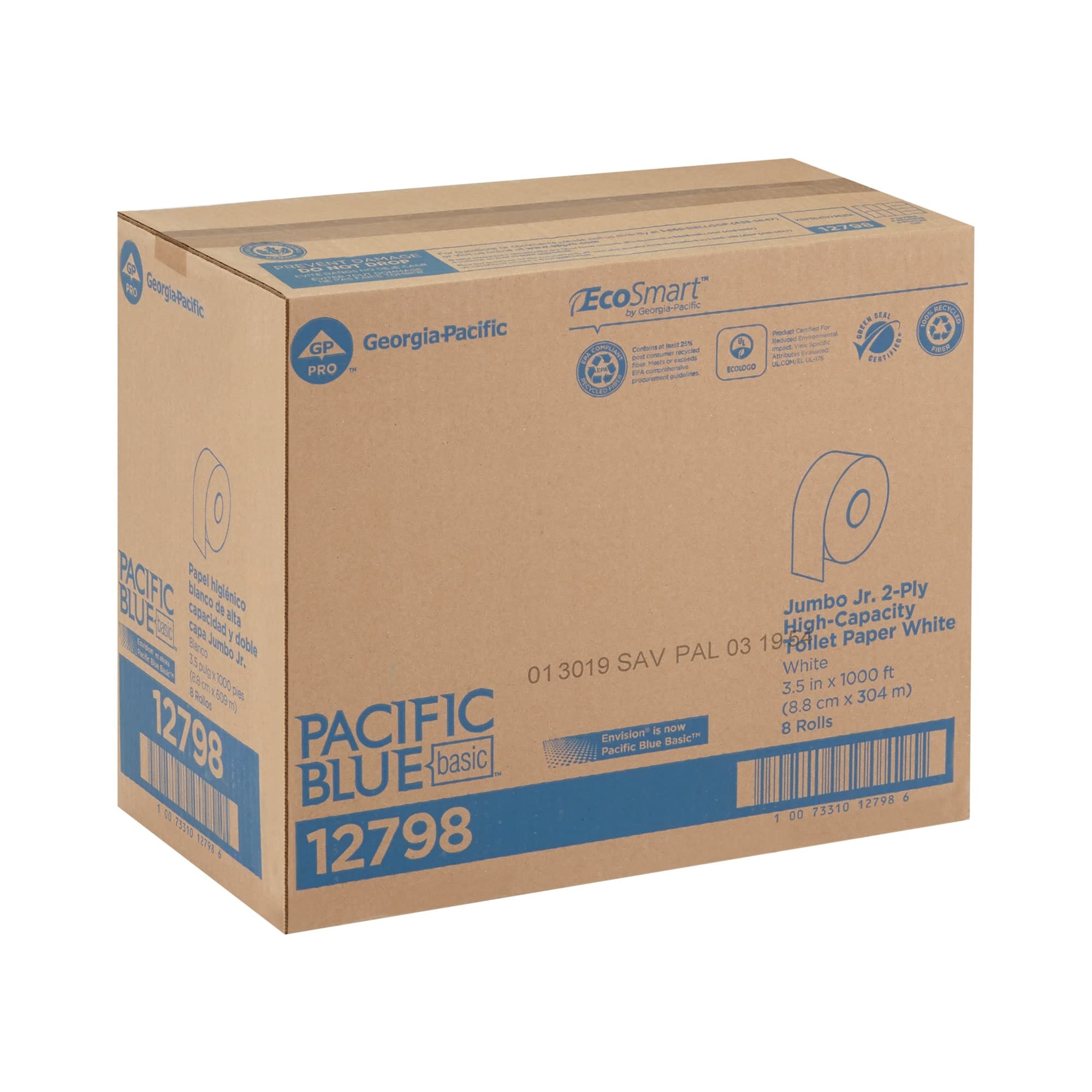 Georgia Pacific Envision® Two-Ply Jumbo Jr. Bathroom Tissue TISSUE,2PLY,BATH,JMBRL,WE 2974B001 (Pack of2)