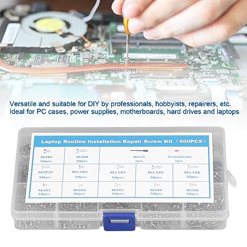 Computer Screw, Computer Screws Set Tight Even Threads for Notebook for Serviceman(Silver)