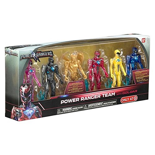 Bandai Collectible Power Rangers Team 6-Piece Set With Exclusive Metallic Goldar