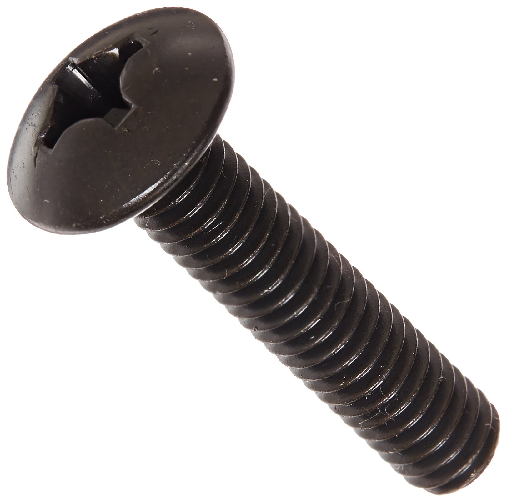 Small Parts 3124MPTB Steel Truss Head Machine Screw, Black Oxide Finish, Meets ASME B18.6.3, #4 Phillips, 5/16"-18 Thread Size, 1-1/2" Length, Fully Threaded, Imported (Pack of 25)