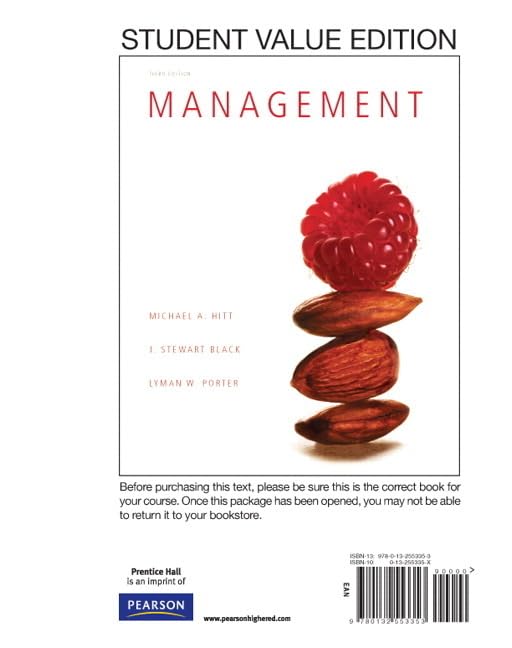Management, Student Value Edition
