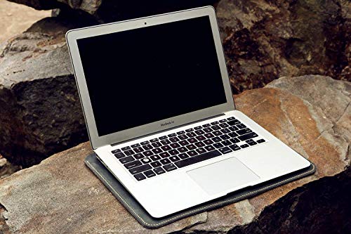 Grey leather macbook pro 13 15 inch case sleeve, gray leather macbook air 11 13 inch case sleeve, leather macbook 12 inch case MACX09S