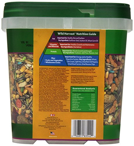 Wild Harvest WH-83542 Wild Harvest Advanced Nutrition Diet for Parrots, 4-Pound (Packaging May Vary)