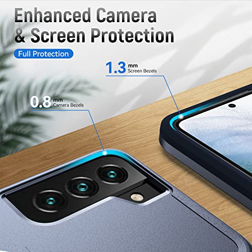 DAWEIXEAU Case for Galaxy S22 5G,Galaxy S22 5G(2022) Case Heavy Duty Rugged Shockproof Protective Cover Case for Samsung Galaxy S22 5G,6.1 inch (Blue)