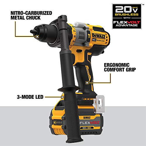 DEWALT FLEXVOLT ADVANTAGE 20V MAX* Combo Kit with Hammer Drill & Impact Driver, 6.0-Ah, 2-Tool (DCK2100D1T1)