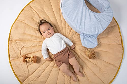 My Brest Friend Original Nursing Pillow | Ergonomic Breastfeeding Pillows | Supports Both Mom & Baby | Breastfeeding Essentials | Handy Side Pocket, Double Straps & Removable Cover, Horizon