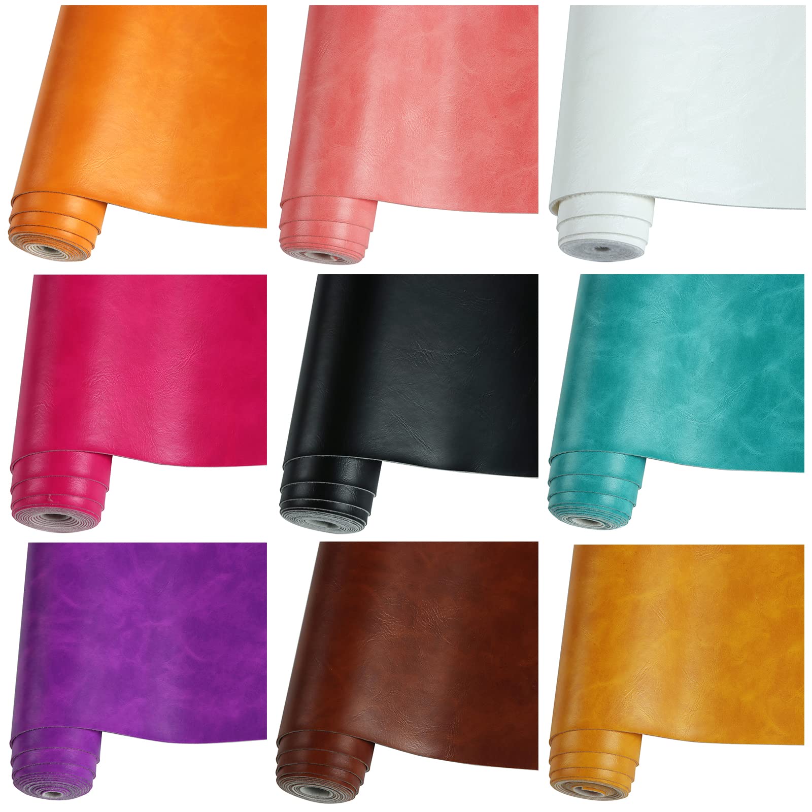 Smooth Solid Color Purple Faux Leather Roll 12"X53"(30cmX135cm), Material for Making Crafting,Making Handicrafts,Leather Earrings, Bows, DIY Sewing (Purple)