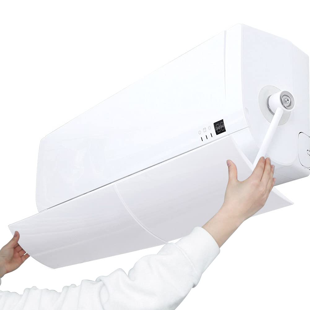 Retractable Air Conditioner Air Deflector, Universal Adjustable Air Conditioning Deflector Air Diverter Cover Telescopic Anti-Wind Baffles Anti Direct Blowing Windshield Wind Guide
