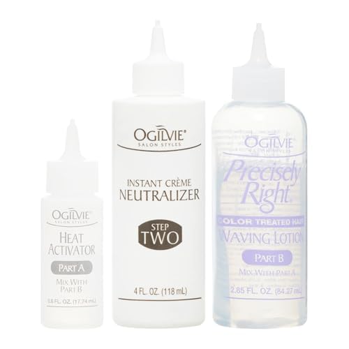 Ogilvie Salon Styles Precisely Right Professional Conditioning Perm Kit - Ideal for Color-Treated, Thin, or Delicate Hair - 1 Application