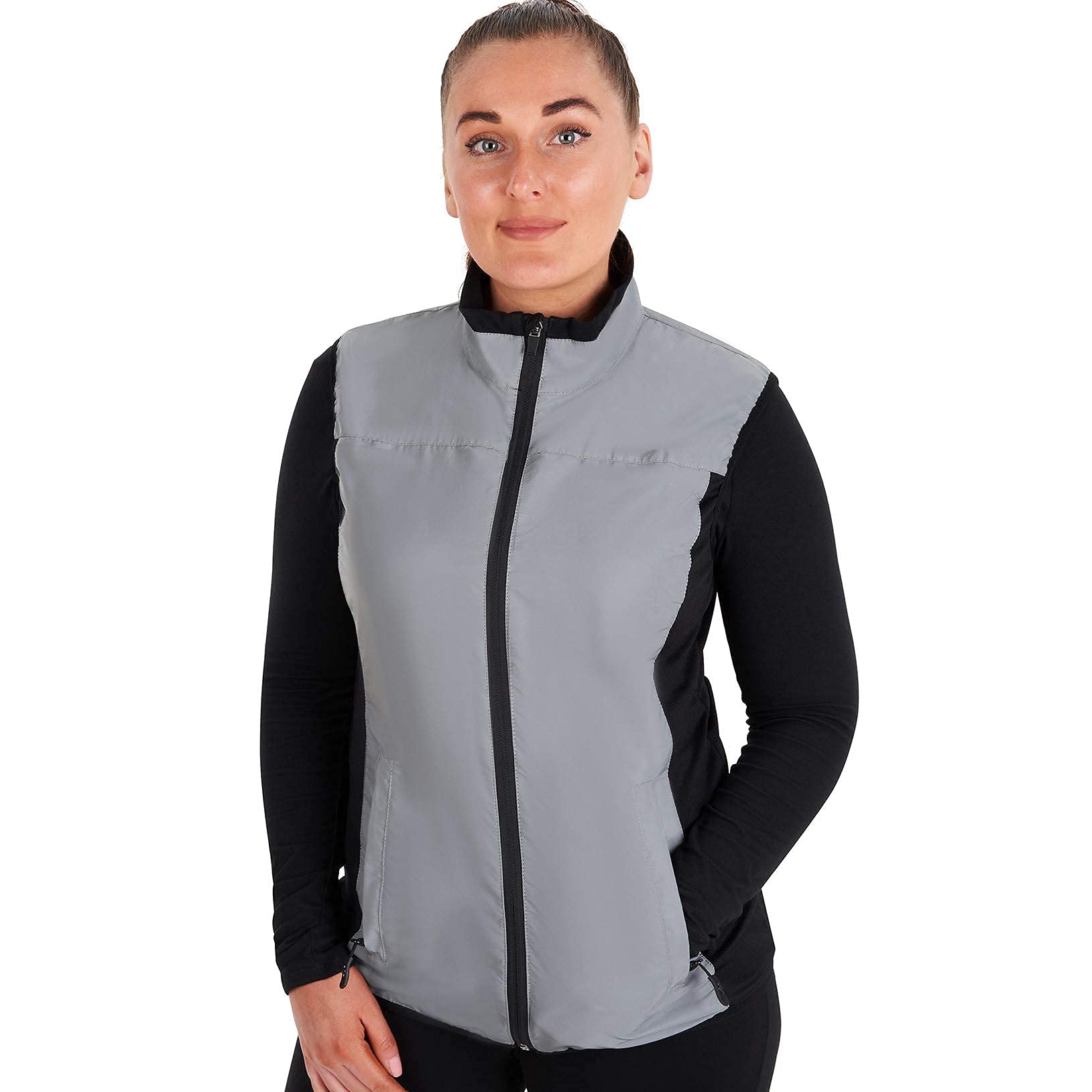 BTR High Visibility Reflective Silver Ladies Cycling and Running Gilet & Vest. Size 8