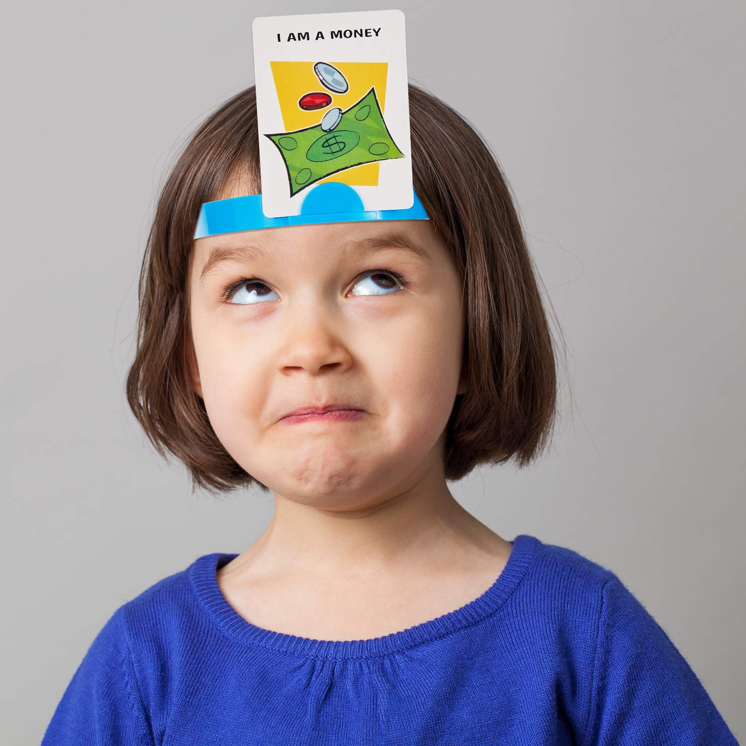 Sumind Headband Game Fun Guessing Game Quick Question Game Set Includes Headbands, Picture Cards, Scoring Coins, Sand Clock (Classic Style)