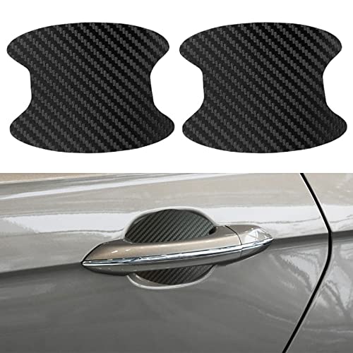 kingsea 4PCS Car Door Handle Scratch Protector,TPU 3D Carbon Fiber Texture Car Door Handle Paint Scratch Protector Sticker Universal (Style 7)