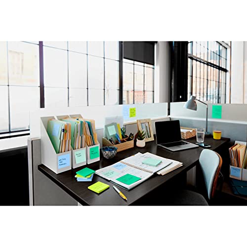 Post-it Super Sticky Recycled Notes, 3x3 in, 5 Pads, 2x the Sticking Power, Poptimistic, Bright Colors, 30% Recycled Paper (654-5SST)