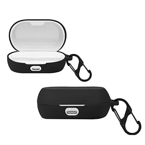kwmobile Case Compatible with Jabra Elite 7 Pro/Elite 7 Active Case - Silicone Cover Holder for Earbuds - Black