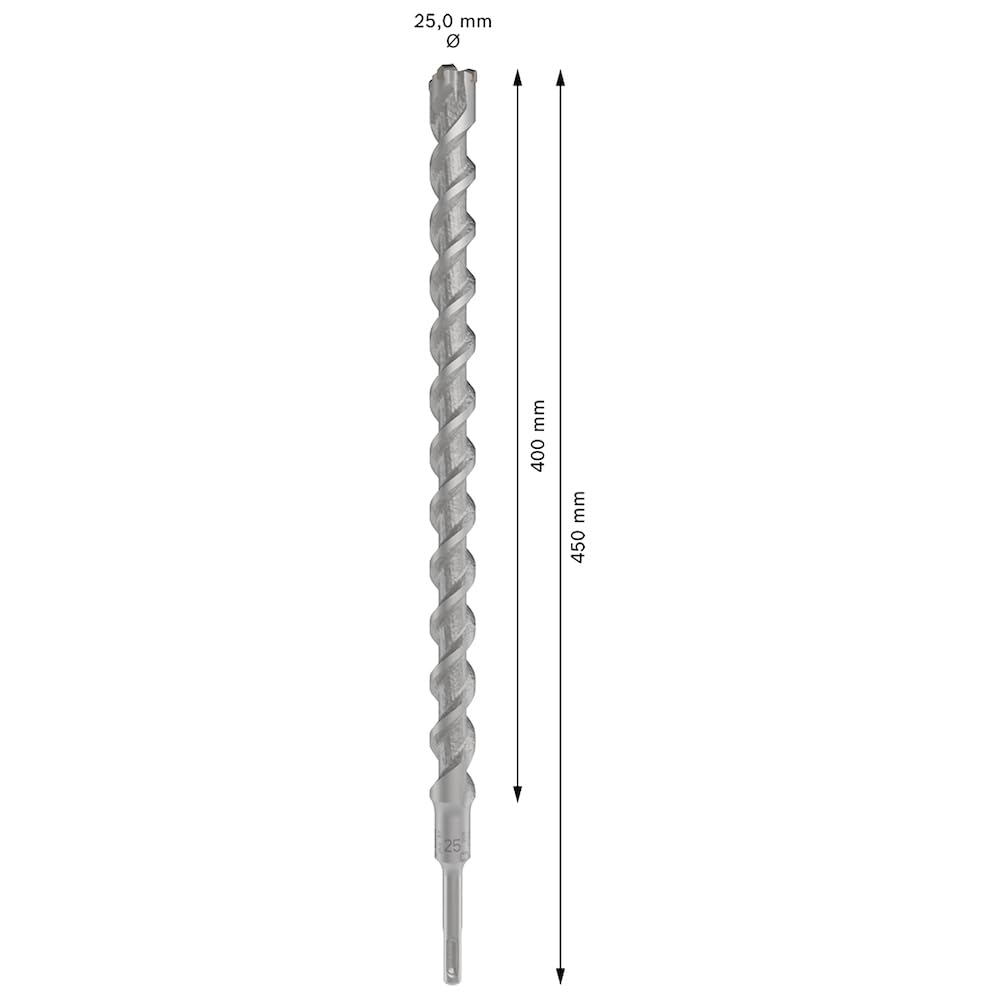 Bosch 2608836650 5X SDS Plus Masonry Drill 25 mm 450 mm, Grey