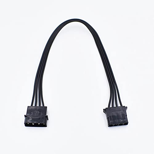 Connectors 10pcs/lot Black Molex 4 Pin Female to Male HDD IDE Computer Fan Internal Power Supply Extension 18AWG Cable - (Cable Length: 60cm)