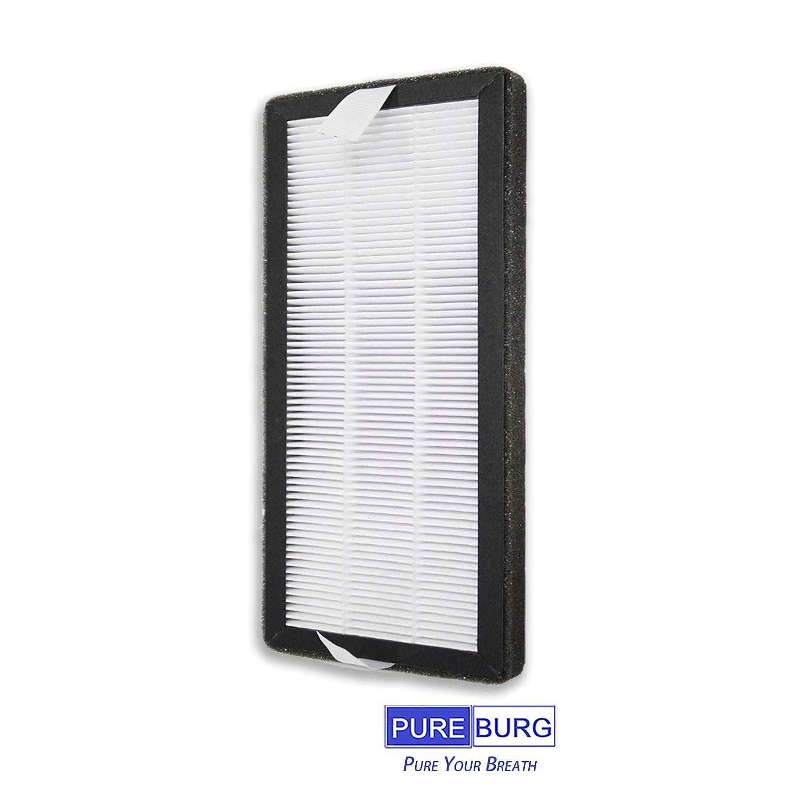 PUREBURG YY11200 Replacement Filter Set Compatible with Lasko HF11200 Desktop Air Purifier, 2 H13 HEPA+2 Activated Carbon Filter + 4 Carbon Pre-filters