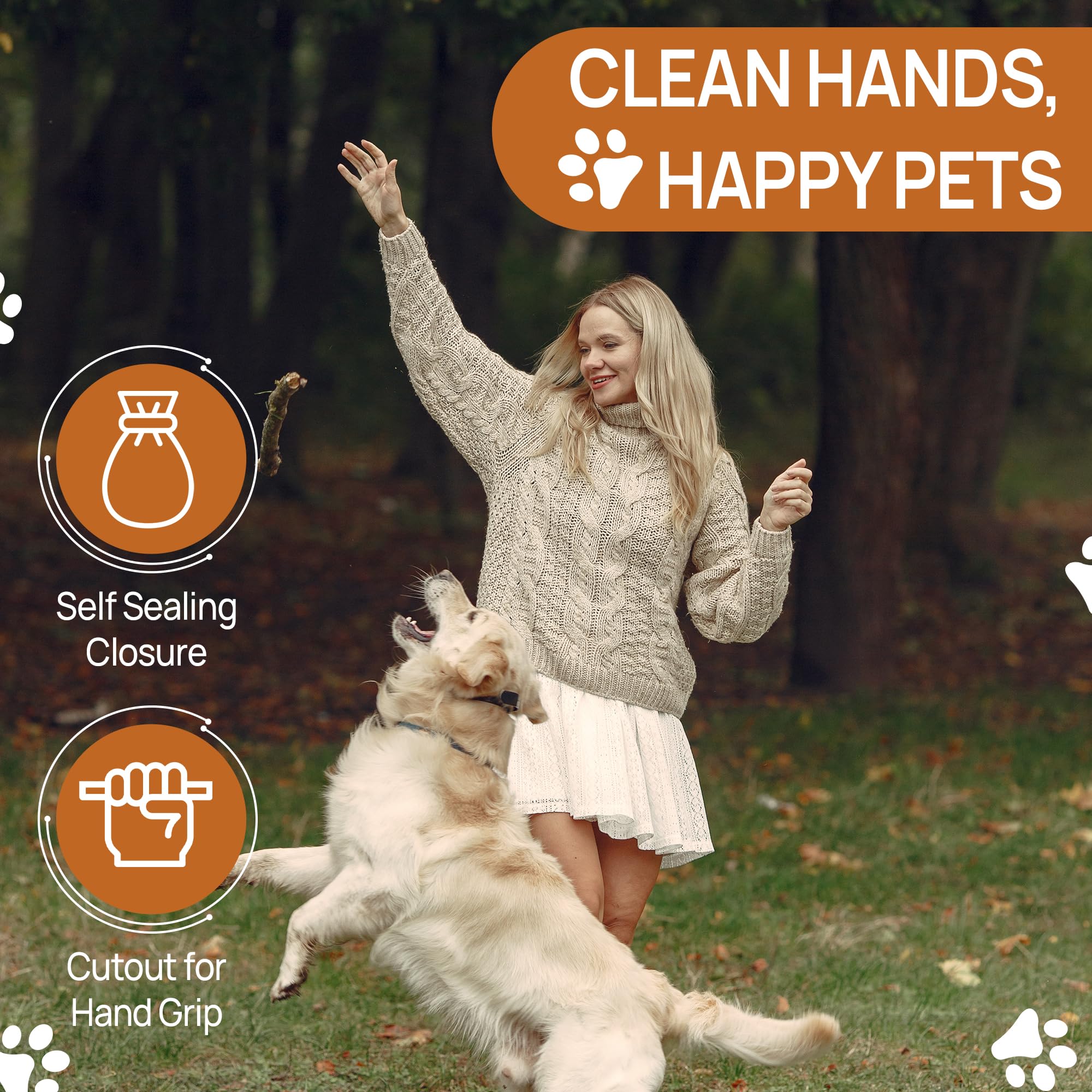 Dispoz-A-Scoop "Scoop-Seal-Disposeā Dog Pooper Scooper with Bag Attachment| No-Touch Pooper Scoopers Solution| Portable Pooper Scooper for Dogs Large and Small| Dog Poop Scooper for Yard Walk| (48)