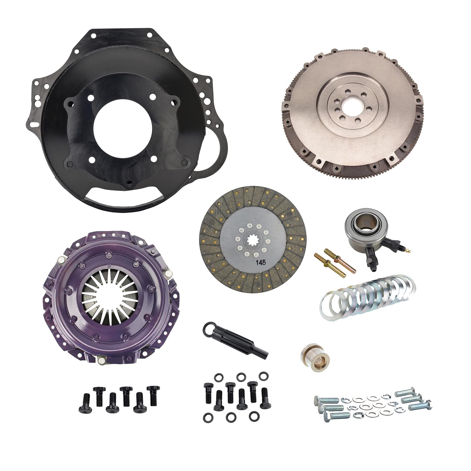 Speedway 1986-Up Small Block Compatible with Chevy Clutch Kit, 1 Piece Main Seal