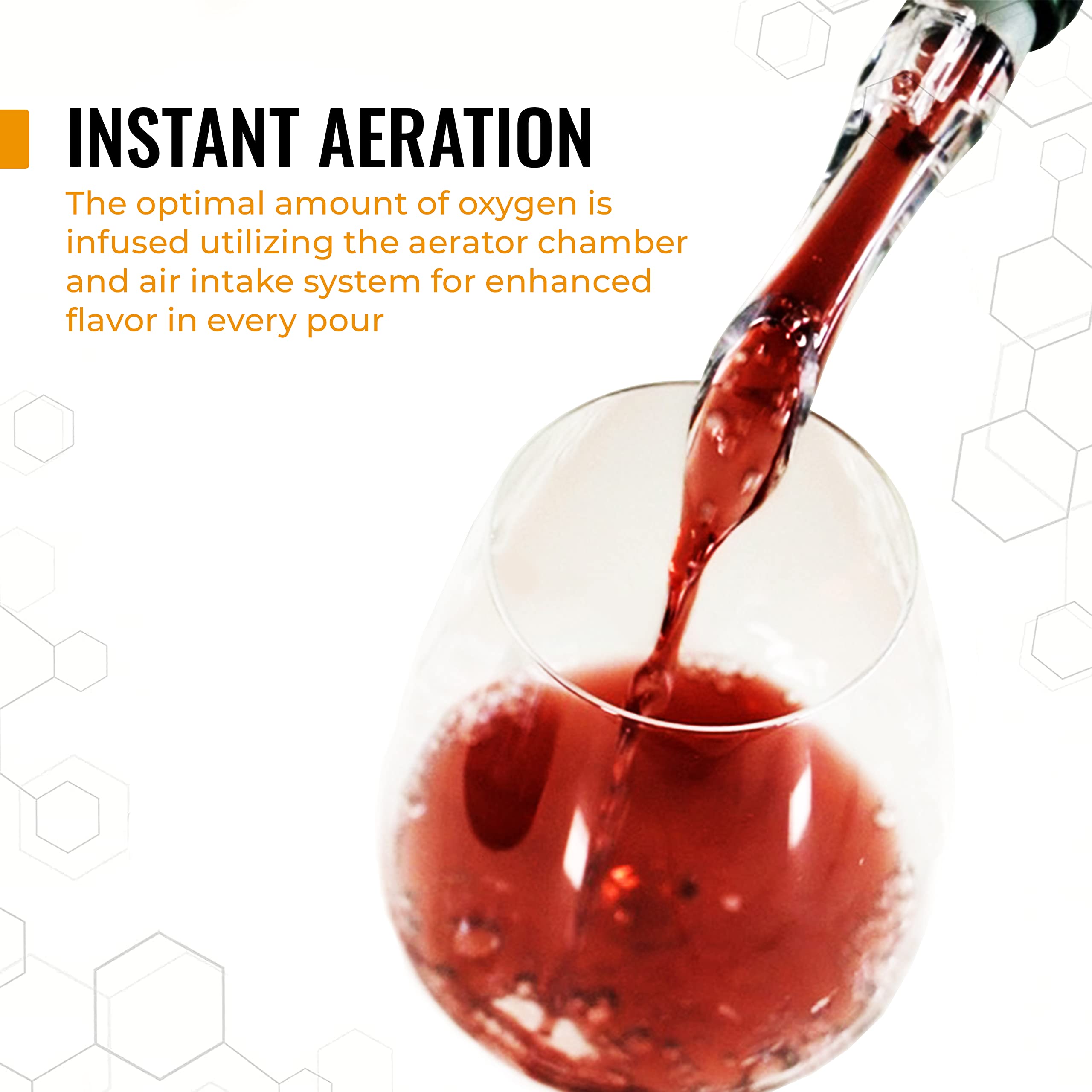 Cork Genius Wine Aerator Pourer Spout Set, Dripless Wine Pourers for Wine Bottles, Instant In The Bottle Wine Decanter Spouts, Pack of 3