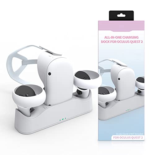BA1 Charging Dock for 2 Magnetic Charging Station with 2 Color LED Indicator Light Wall Mount Magnetic Base Charger Charging Stand with USB-C Charge Cable BA1(White)