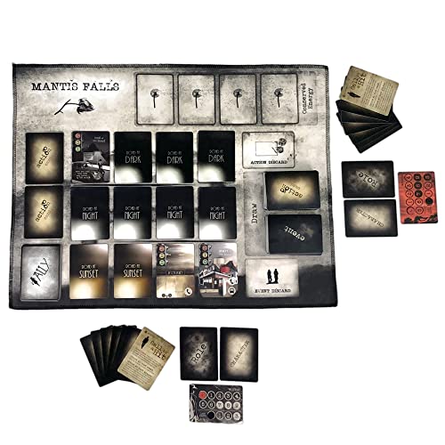 Mantis Falls Board Game | Hidden Traitor Strategy Card Game for 2-3 Players | Sometimes Cooperative Adventure Game for Adults and Teens | Ages 14+ | Playtime 60-90 Minutes | by Distant Rabbit Games