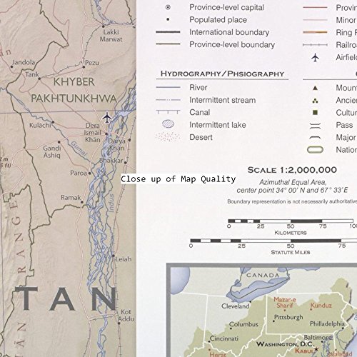 INFINITE PHOTOGRAPHS 2012 Map Afghanistan Country Profile ; Afghanistan Provinces and districts. - Size: 16x24 - Ready to
