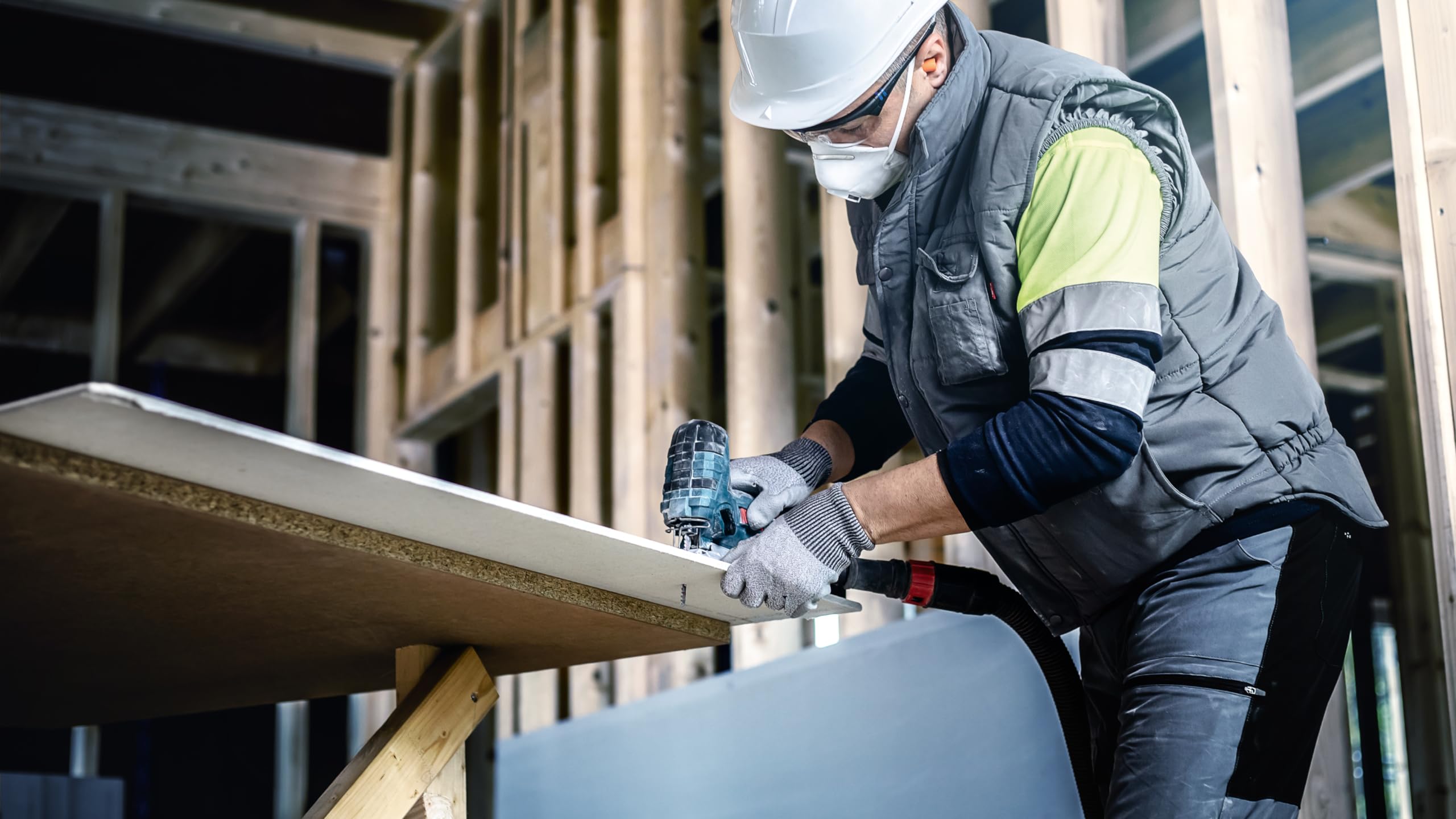 Bosch Professional 2 x Expert 'Fiber Plaster' T 141 HM Jigsaw Blade (for Fibre Cement Board, Plasterboard, Length 100 mm, Jigsaw Accessories)