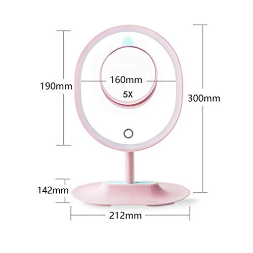COTCLO Makeup Mirror- Tabletop Two-Sided Swivel Vanity Mirror with Magnification, Height