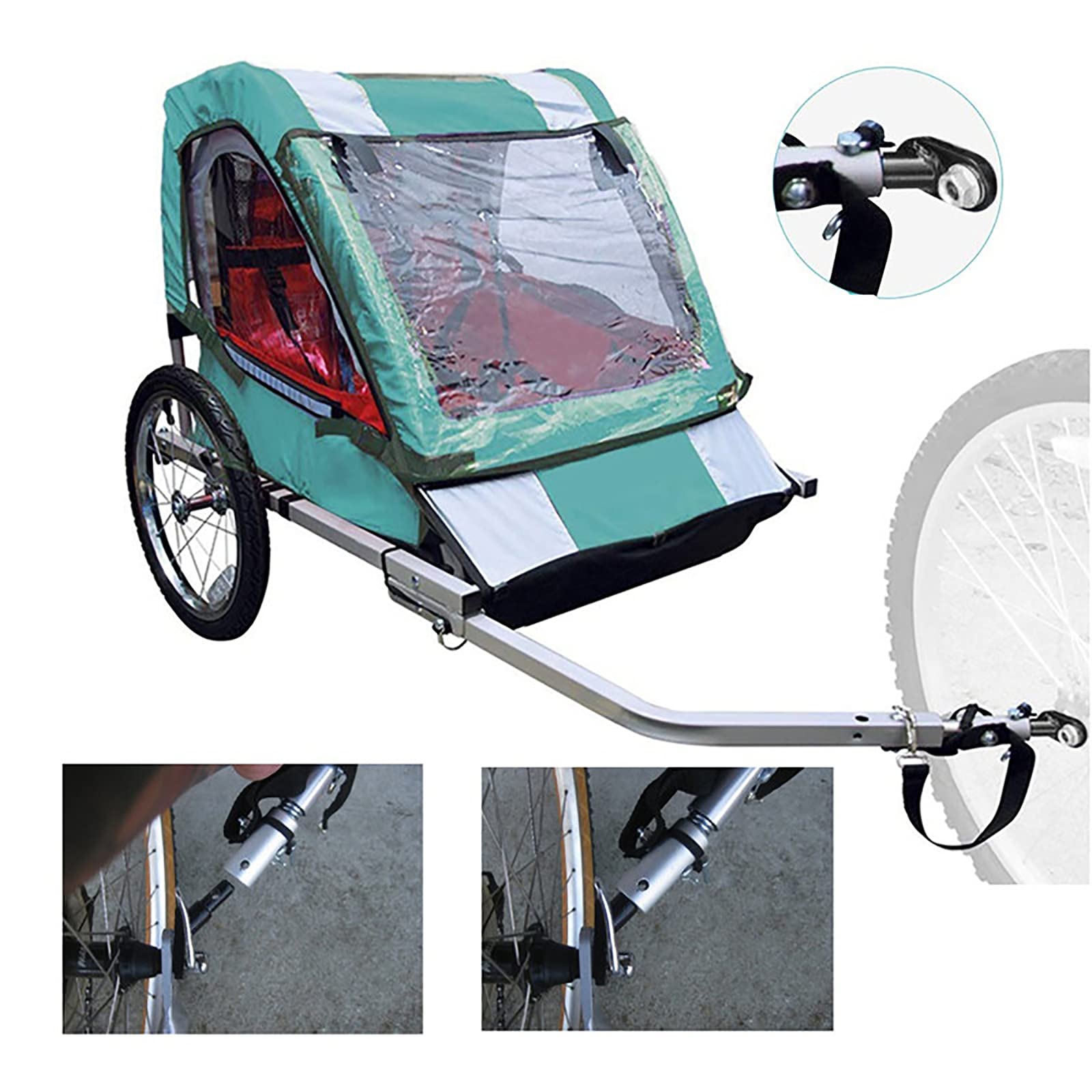 Bike Trailer Coupler Attachment, Universal Bicycle Trailer Hitch,Bike Trailer Hitch Connector Coupler Bicycle Adapter for Children's Trailers,Cargo and Pet Bicycle Trailers