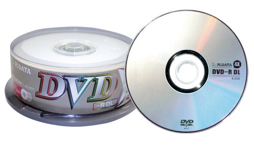 Ridata Double Layer DVD-R 4X Silver Matte in 25 pcs cakebox