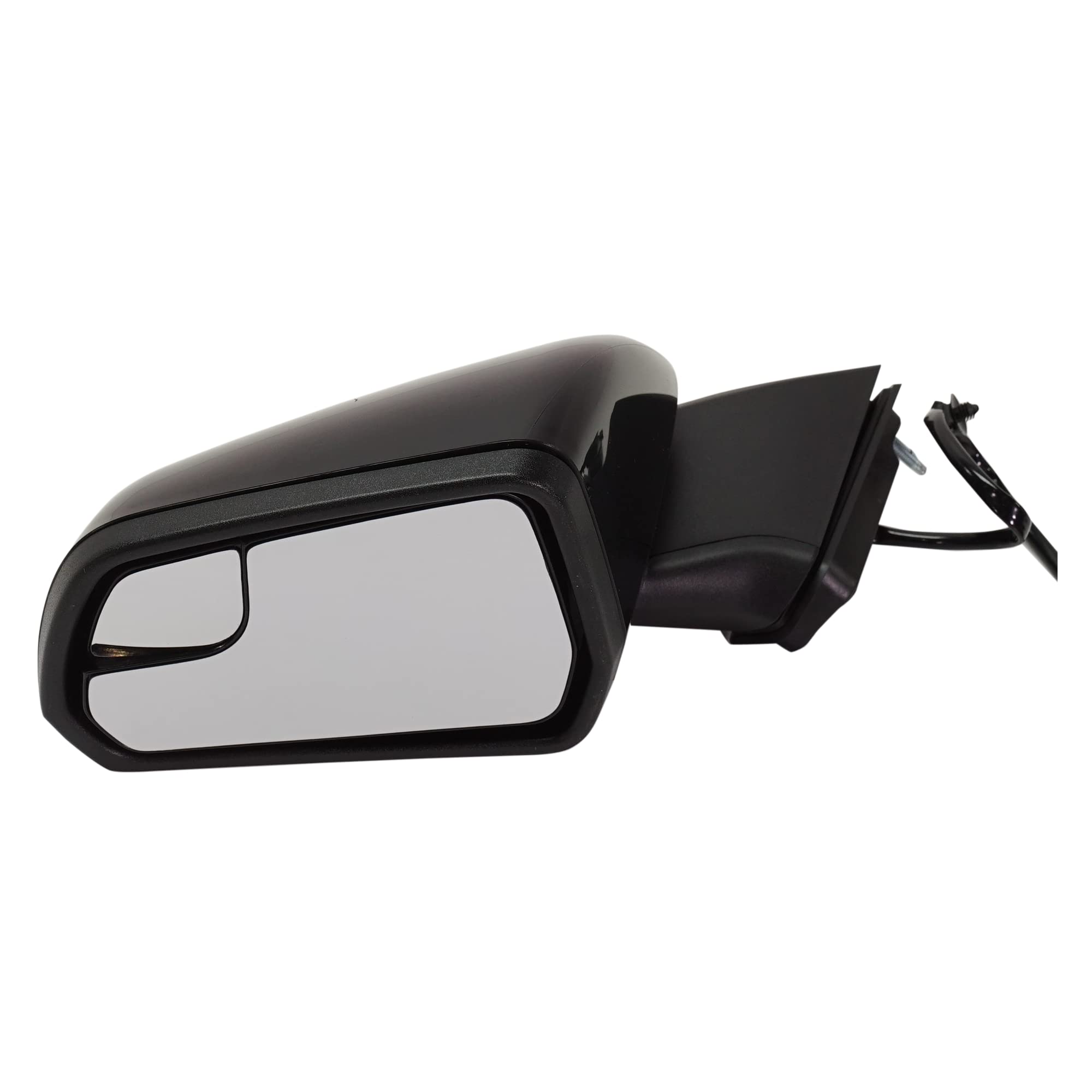 Kool Vue Driver & Passenger Side Power Non-Heated Mirrors for Ford Mustang 2015-2020 With Spotter Glass; Without Signal Light, Memory & Puddle Lamp Paintable