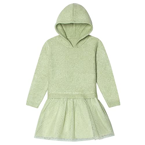 Gerber Baby and Toddler Girls Sweater Dress with Tulle Skirt, Green, 18 Months