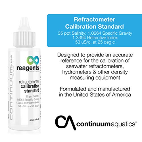 Continuum Reagents Refractometer Calibration Standard – Seawater Reference for Calibration of Density Measuring Equipment, 60 ml