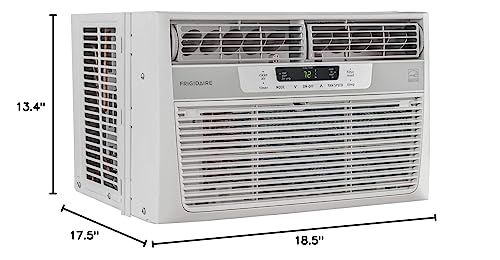 FRIGIDAIRE FFRE0833S1 8,000 BTU 115V Window-Mounted Mini-Compact Air Conditioner with Temperature-Sensing Remote Control