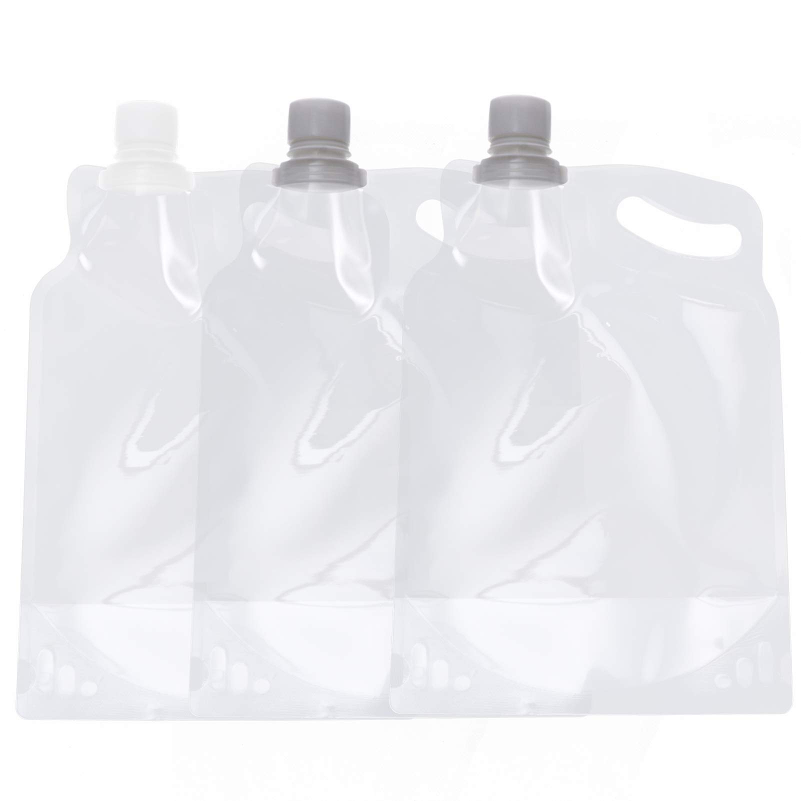 BESPORTBLE Collapsible Water Container Emergency Water Storage Folding Water Jug for Outdoor Camping 3 Pieces 2L/0.53 Gallon