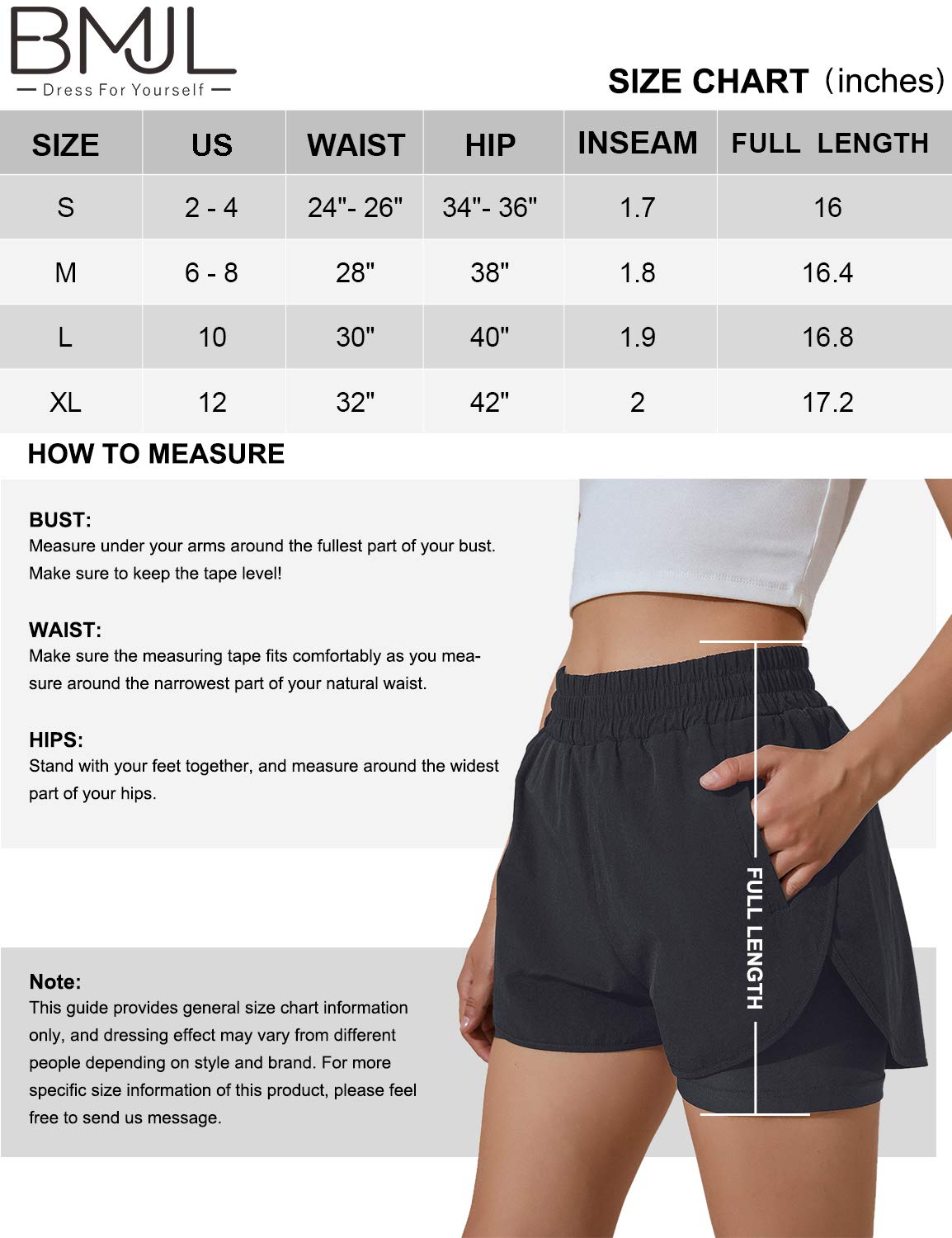 BMJL Women's Running Shorts Elastic Waistband High Waisted Short Pocket Sporty Workout Short Gym Athletic Shorts Pant (M, Black)