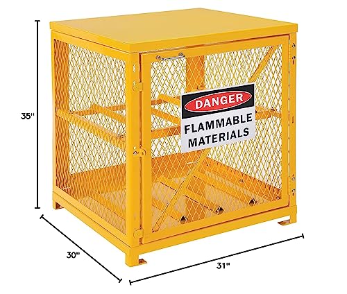 Global Industrial Storage Cabinet Single Door Horizontal, 4 Cylinder Capacity